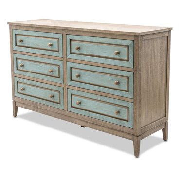 Sea Wind Florida Captiva Island 6-Drawer Wood Dresser in White/Light ...