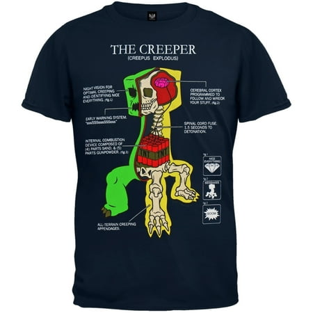 Minecraft - Creeper Anatomy Youth T-Shirt - Walmart.com