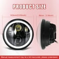 Motorcycle 5.75" 5 3/4 LED Headlight Projector For Dyna Sportster ...