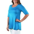 24seven Comfort Apparel Women's Plus Size Elbow Sleeve Tunic - Walmart.com