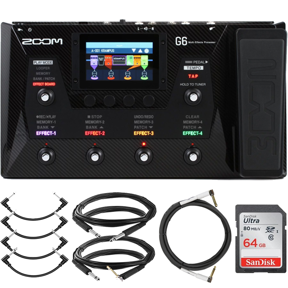 Zoom Multi-Effects Processor Pedal for Guitarists with Pig Hog ...