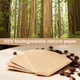 200 Count Coffee Filters #4, Unbleached Natural Brown Coffee Filters 8 ...