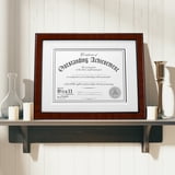 Malden International Designs Burlwood Matted 8½x11 Document Frame ...