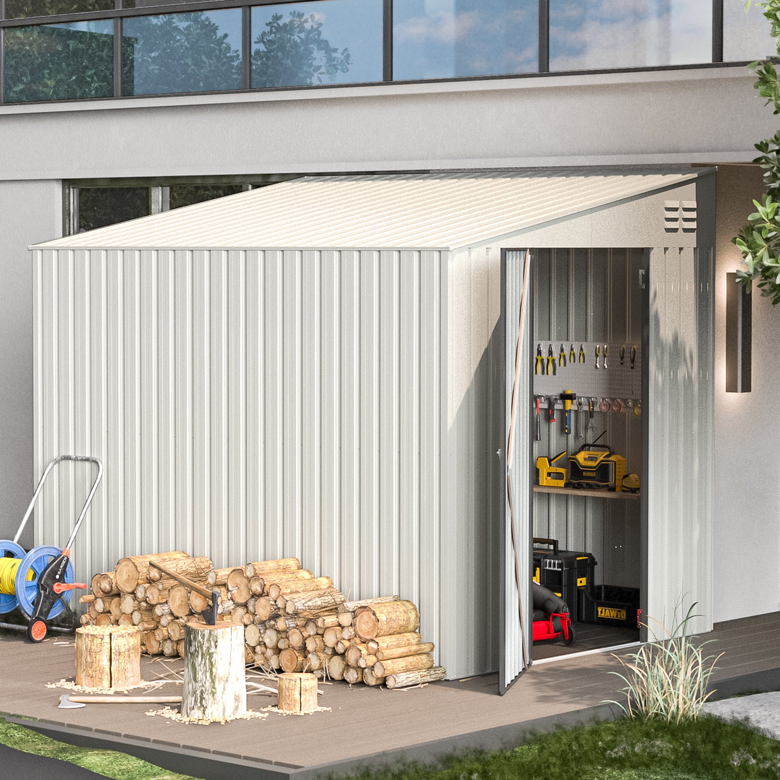 Click here for Aecojoy 6 X 8 Metal Storage Shed  Lean-To Design A... prices