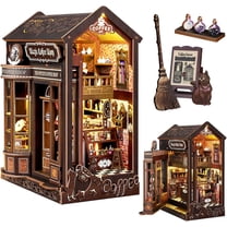 Momoremore Book Nook Kit Magic Coffee Shop, DIY Miniature House with ...