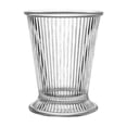 6-Pack Clear Textured Glass Mint Julep Cups, Stylish Striped Beer Mugs ...