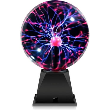 BrightSide 6 inch Plasma Globe LED Light, Multicolor Glass LED Mood ...