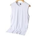 BangWanChi Big & Tall Men Tank Tops Fashion Casual Solid Color Close ...
