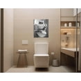 Affixzi Cat Bathroom Wall Art, Animal Black White Pictures Decor, Print ...
