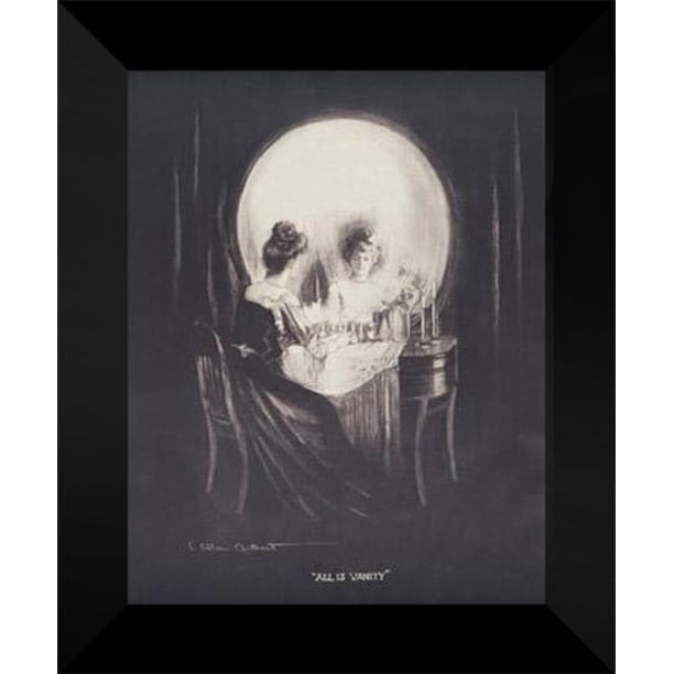 FrameToWall - C Allan Gilbert FRAMED Art Print 15x18 "All is Vanity ...