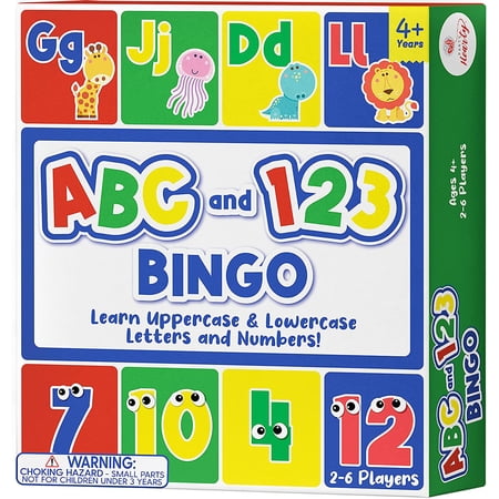 AIMTYDAlphabet and Number, ABC and 123 Bingo Board Game for ...