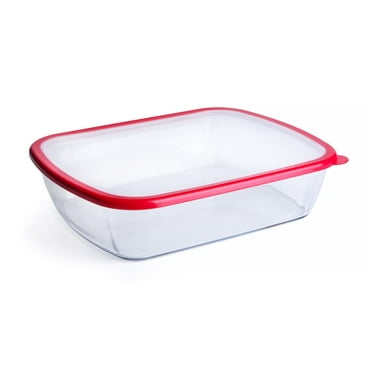 Glasslock Handy Rectangular Tempered Glass Food Container Set of 2 ...