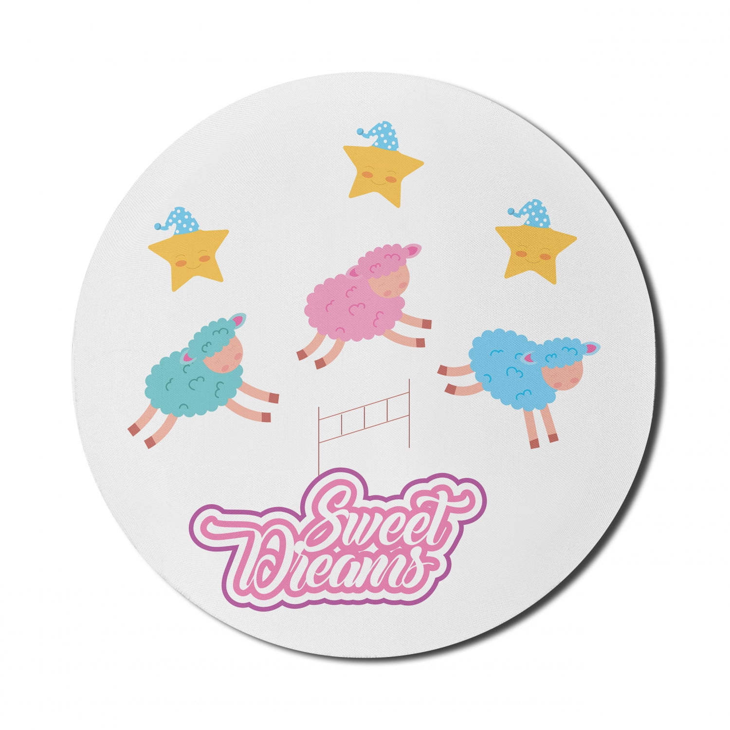 Saying Mouse Pad for Computers, Cartoon Sheep Jumping over Fences ...