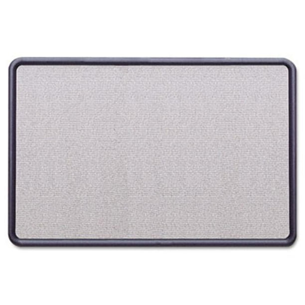 Contour Fabric Bulletin Board 36 x 24 Light Blue Plastic Navy Blue ...