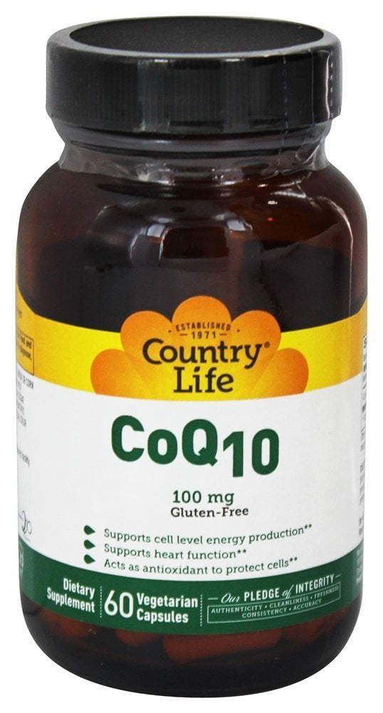 Suplemento Country Life Vegan C0Q10 100 mg 60 cápsulas blandas veganas ...