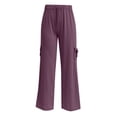 Angala Ladies Summer Pants High Drop Waist Solid Palazzo Pants Wide Leg ...