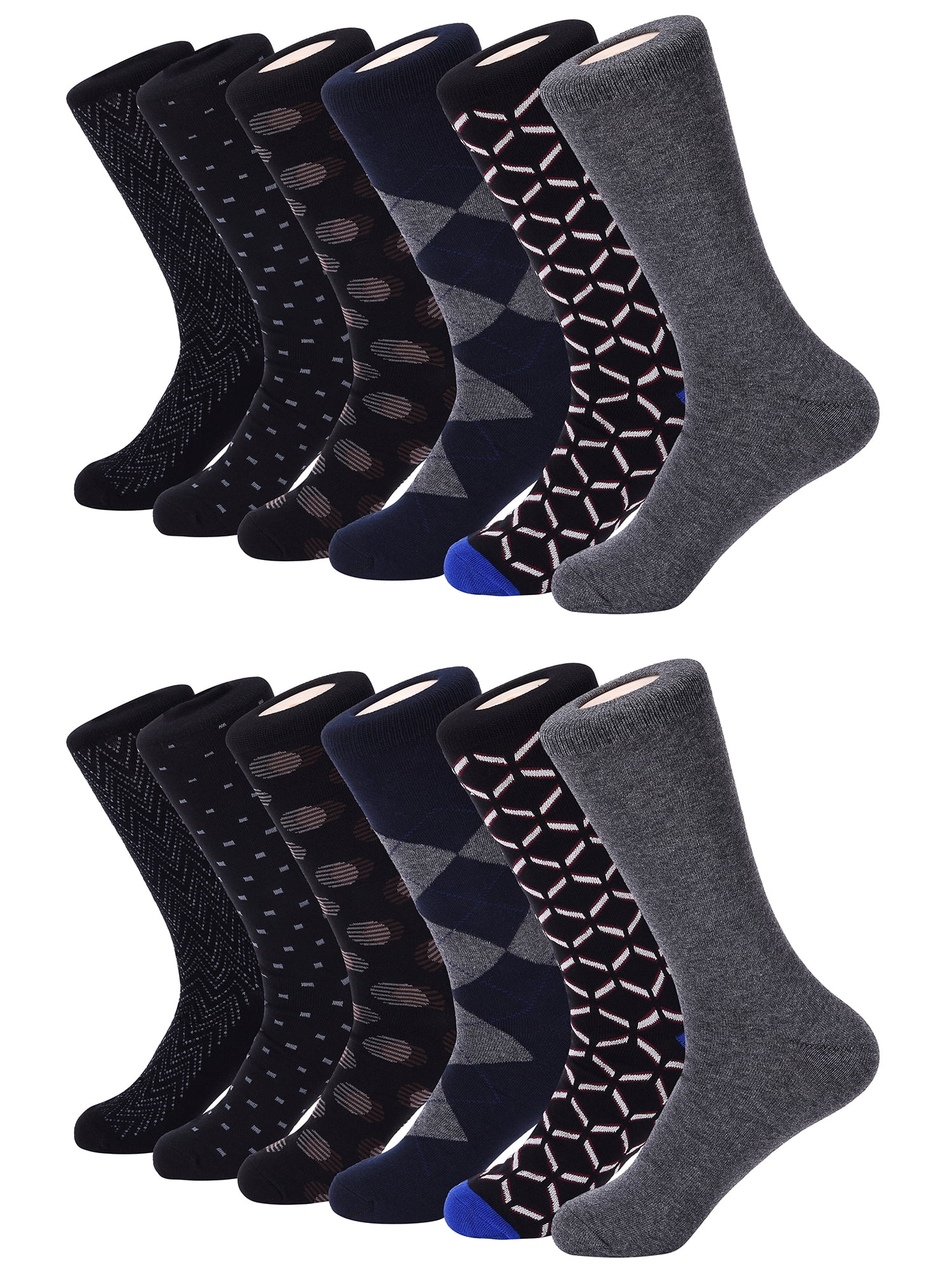 Terra Cotta Dress Crew Socks 12 Pack - Walmart.com