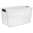 Kayronica Ecom LLC Sterilite 70 Qt Clear Plastic Storage Bins, Latching Lid, Stackable, 4 Pack ...