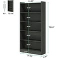 Tribesigns 6-Tier Tall Bookcase, 71 Inches Bookshelves and Bookcases ...