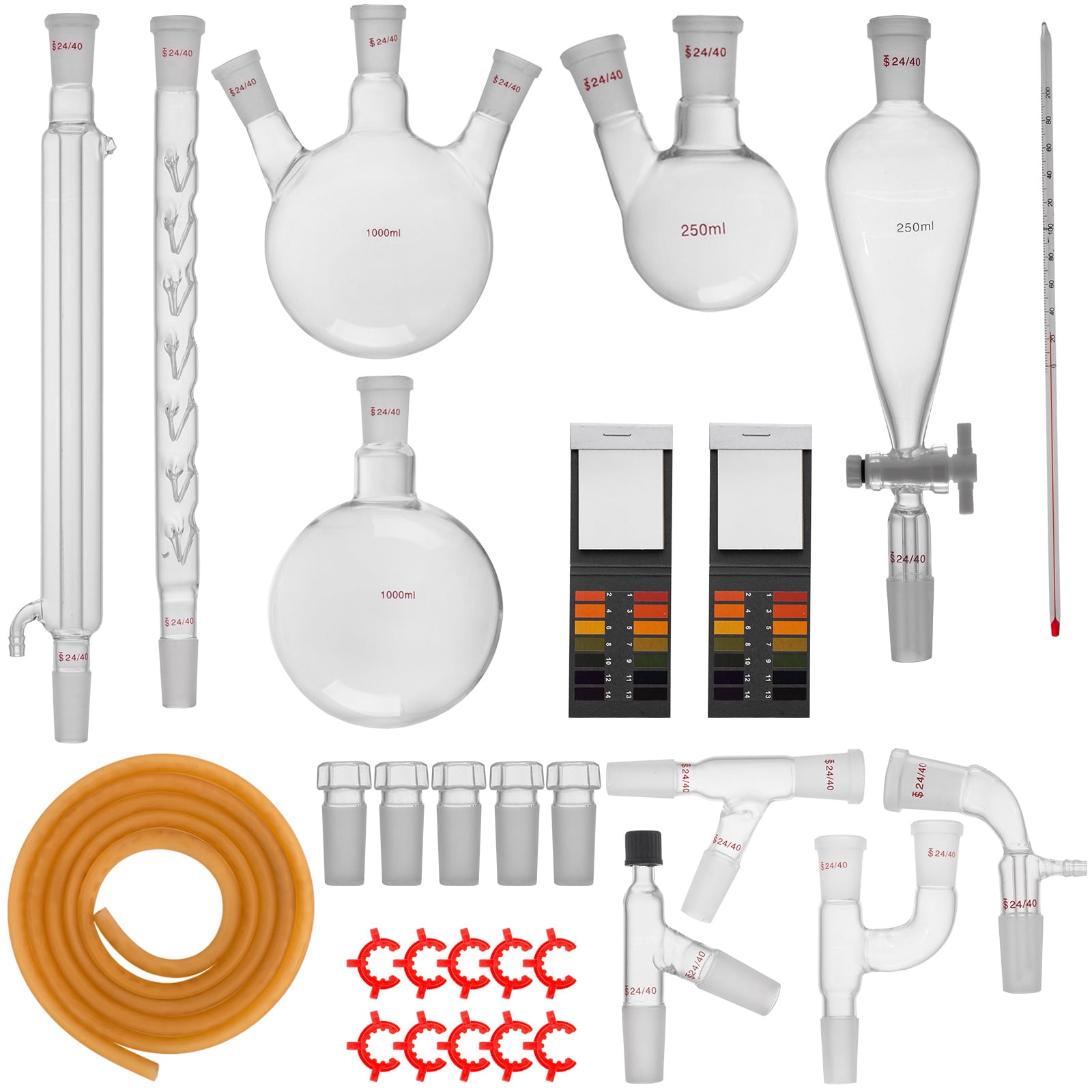 Vevor 29pcs 2440 Joints Lab Glassware Kit Organic Chemistry Lab Glassware Set Laboratory