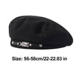 Agiufgs Beret Polyester Fiber Korean, Metal Buckle with Trendy Design ...