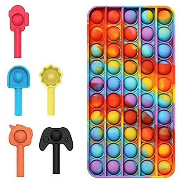 Fidget Pencil Case- Pop Bubble Silicon Pencil Box pop fidget toy[Free 5 ...