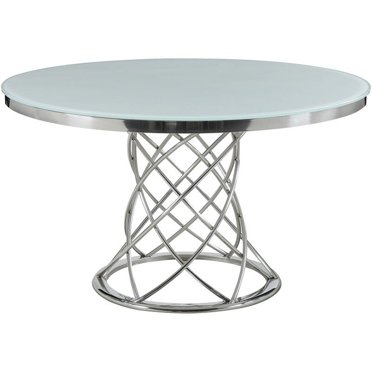 Coaster Florence Round Pedestal Dining Table Rustic Smoke-Shape:Round ...