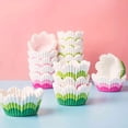 100pcs Gradient Color Cupcake Liners - Wavy Edge Baking Cups for ...