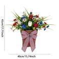 4th of July Tulip Wreath 17.7"x15.7", Patriotic Red White Blue ...