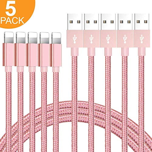 2 Meter Phone Charger Cable, 6FT Nylon Braided USB Fast Charging Cable ...