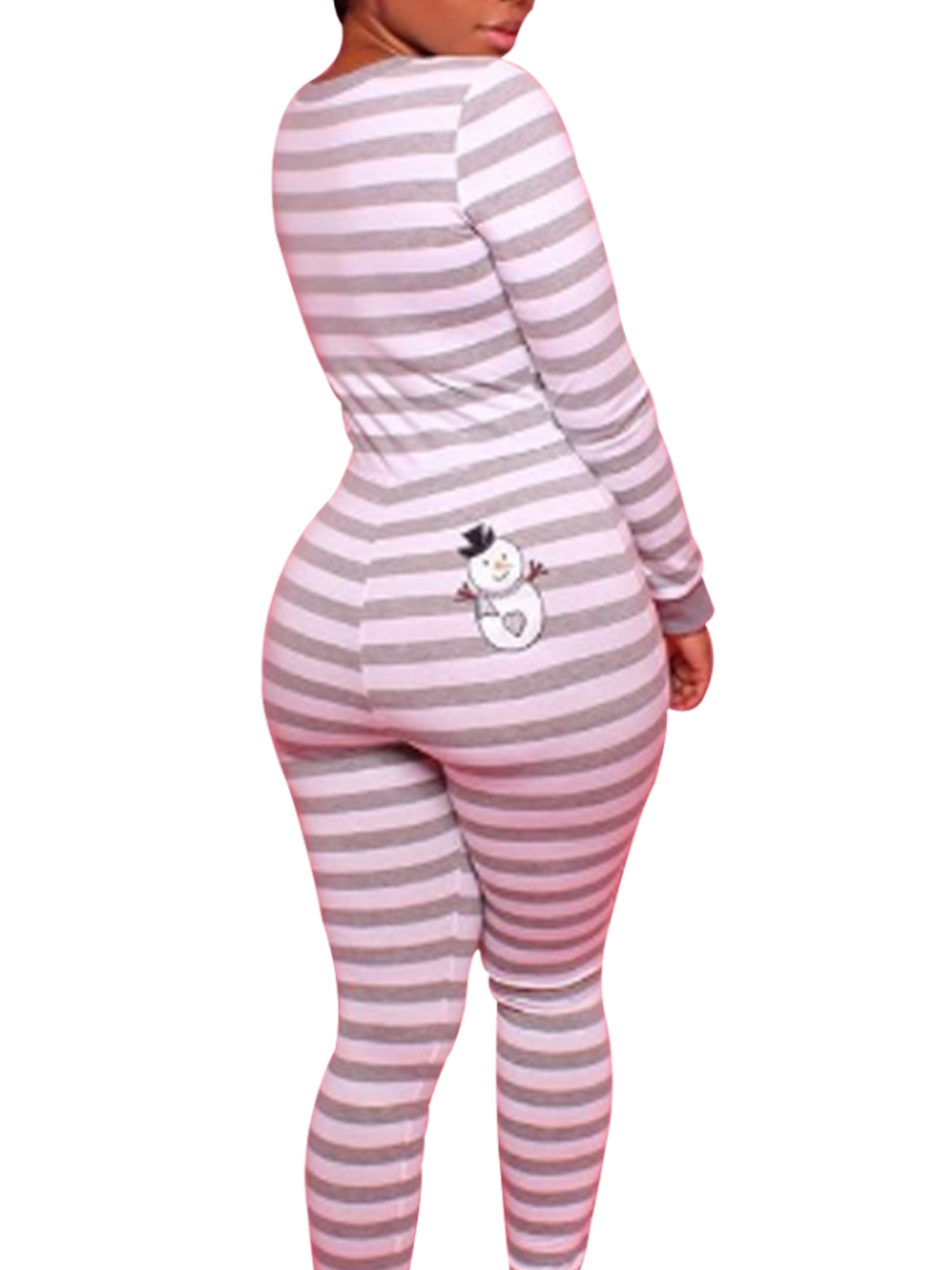 Lisenrain Women One Piece Pajamas Autumn Long Sleeve Pajamas