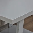 2-Tier Wood End Table with Lower Storage Shelf, Wide Angled Leg ...