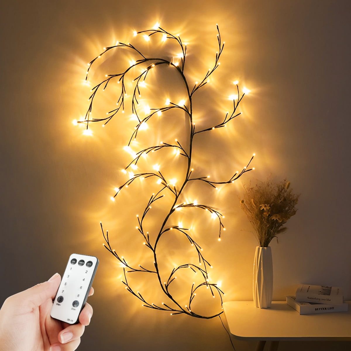 Relax love Willow Vine String Lights 7.55Ft IP44 Waterproof Reusable ...