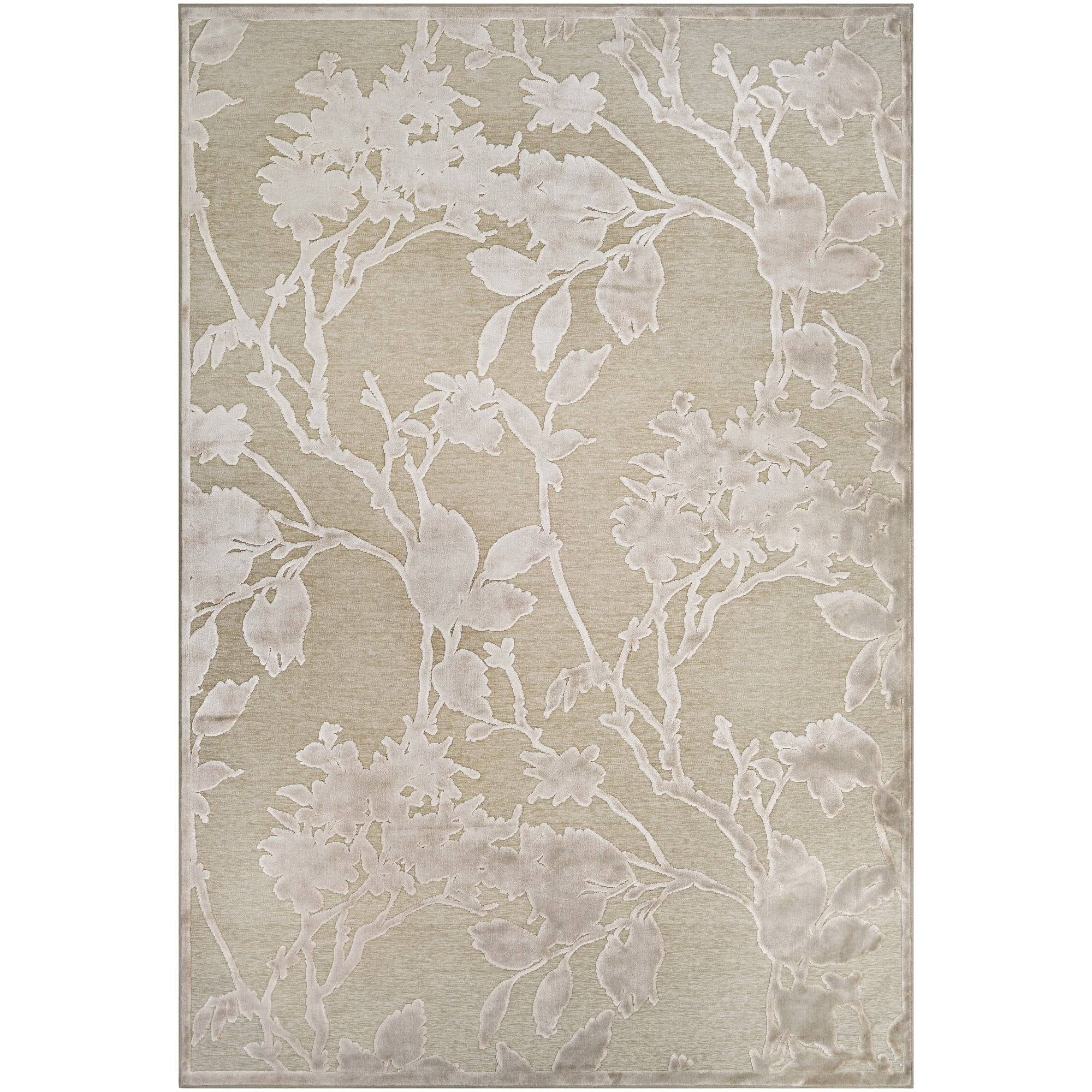 Couristan Cire Blossom/Mushroom-Antique Cream Rug, Multiple Sizes ...