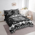 Manfei Pretty Monogrammed L 7-Piece King Bedding,Vintage Damask King ...