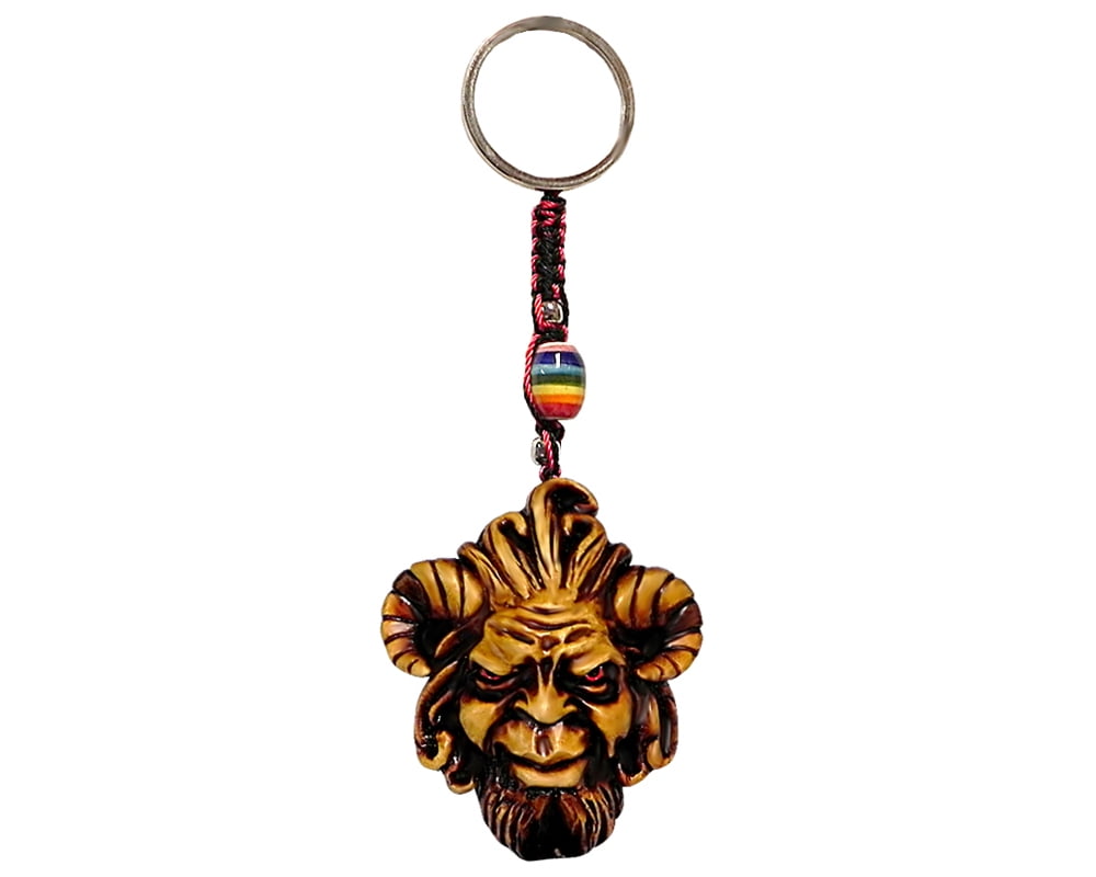 Evil Pan Goat Man Fantasy 3D Figurine Keychain Multicolored Macramé ...