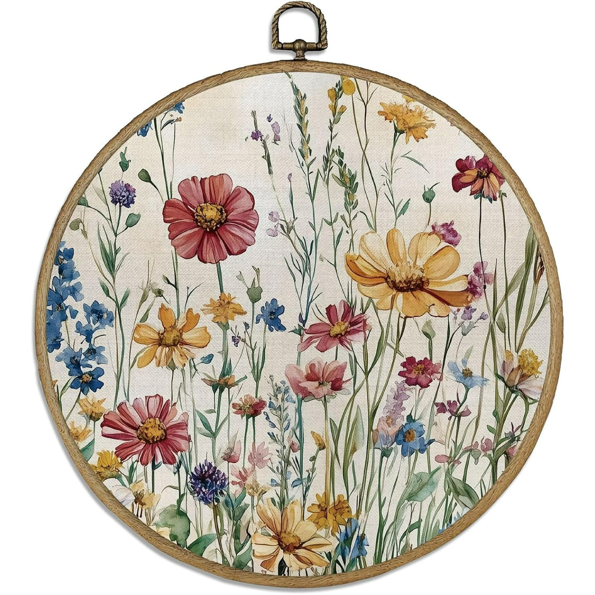 Click here for Nobrand Wildflowers Round Wall Art Decor 10 Framed... prices