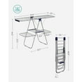 Foldable 2-Level Clothes Drying Rack with Adjustable Height Wings, 33 ...