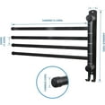 Black Towel Rack Swivel Towel Rack Wall Mounted, SUS304 Stainless Steel ...