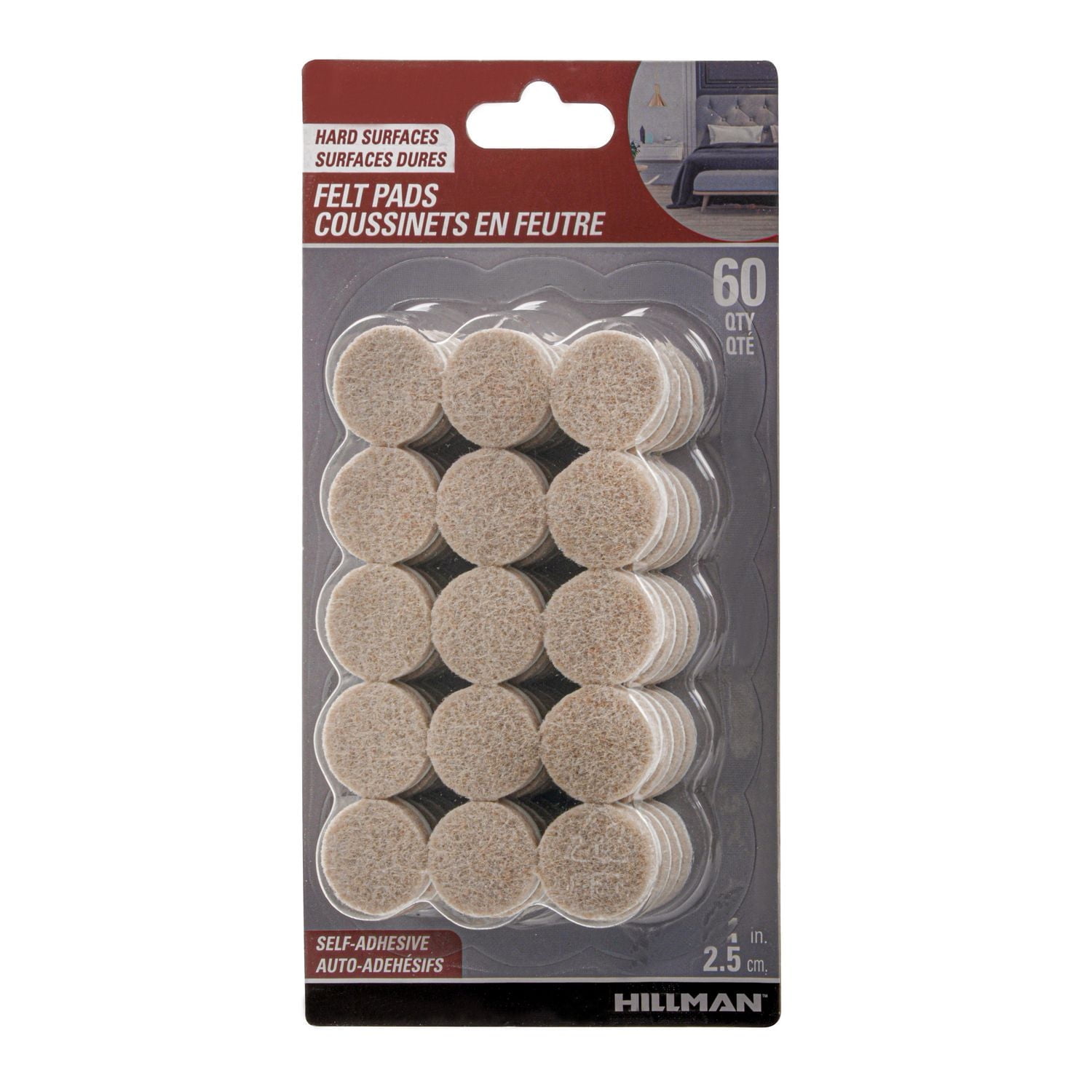 Click here for Hardware Essentials Felt Pads 1 Round Oatmeal 60pc... prices
