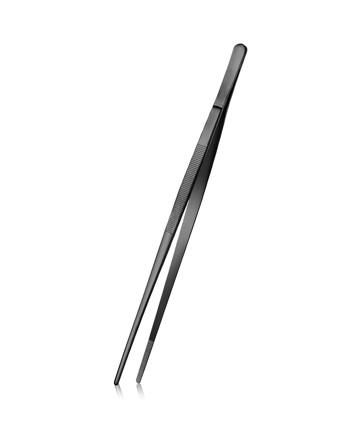 Bundlepro Kitchen Fine Tweezers Tongs, 12'' Square Head Stainless Steel ...