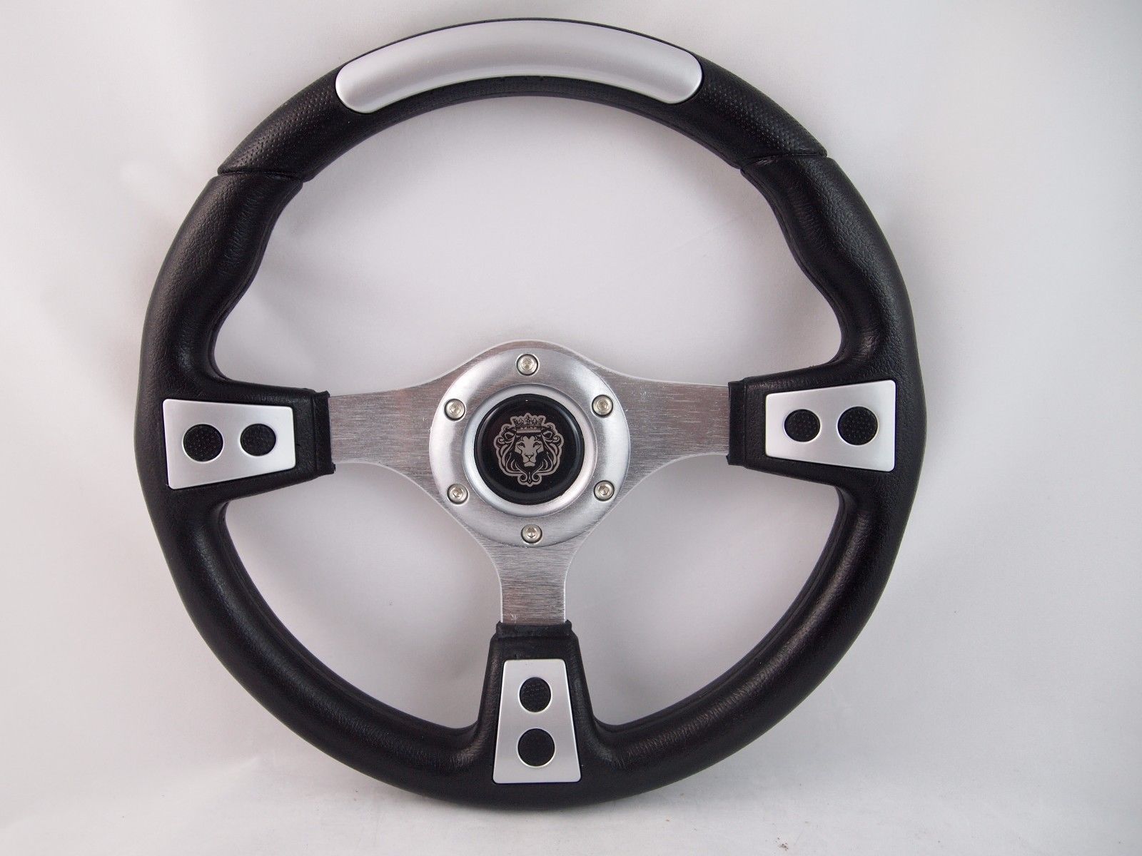1984+ CLUB CAR DS SILVER steering wheel golf cart WITH Adapter 3 spoke ...