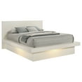 Jessica Queen Platform Bed with Rail Seating White - Walmart.com
