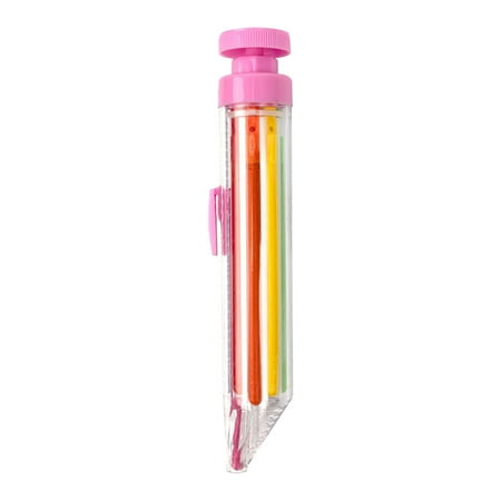 8 in 1 Multicolor Crayons, Retractable Crayons Pens Transparent Barrel ...