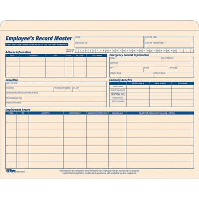 Employee History Forms
