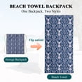Blue Elk Boho 2-in-1 Beach Towel Backpack,Quick Dry Beach Towel Blanket ...