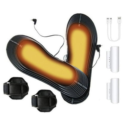 Rechargeable Heated Insoles Washable Thermal Soles High Heat Conversion ...