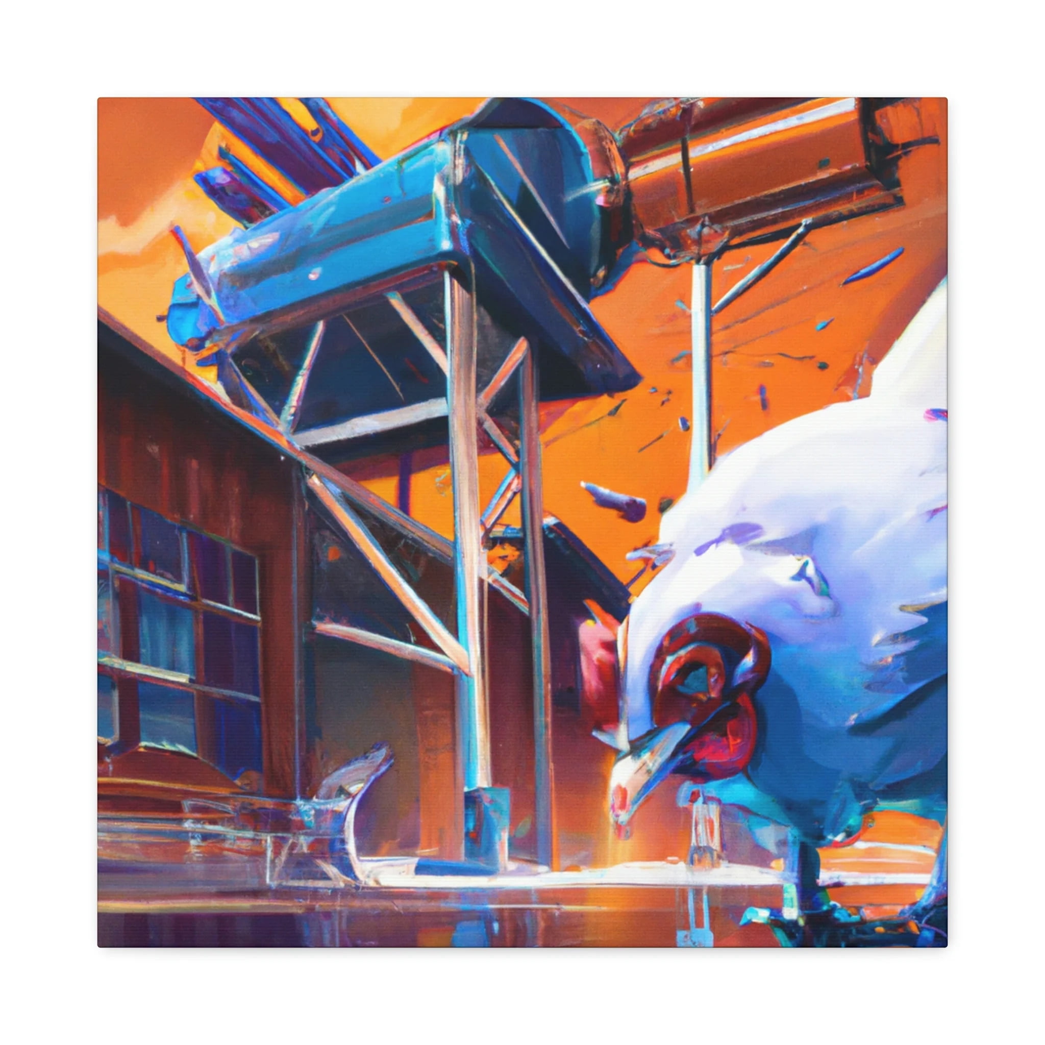 Clucking Chicken Mural - Canvas - Walmart.com