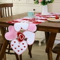 Cevemin Valentine's Day Table Runner - Red Polyester Splicing Design ...