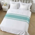 Bed Runner Geometric Pattern Bedding Scarves Soft Decorative Bed Flag ...